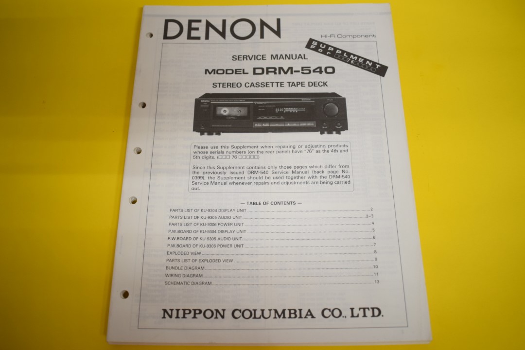 Used Denon DRM-540 Tape recorders for Sale | HifiShark.com